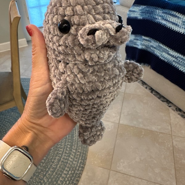 PATTERN/INSTRUCTIONS Manatee, Amigurumi Pattern, Manatee Pattern ...