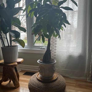 Table ONLY: Long Simple Handmade Brown Banana Leaf Coffee Table Straw ...