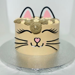 Cat Face Cake Topper, Cat Face Set, Cat Face Cake Decoration, Cake ...