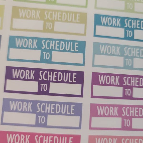 Planner Stickers Work Schedule Stickers - Etsy