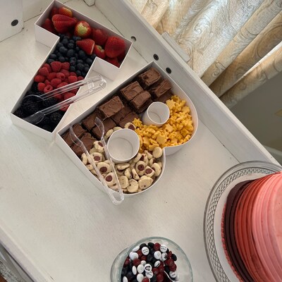 Fillable Letter/ Number Boxes With Lid 28cm/11 Charcuterie Fruit Tray ...