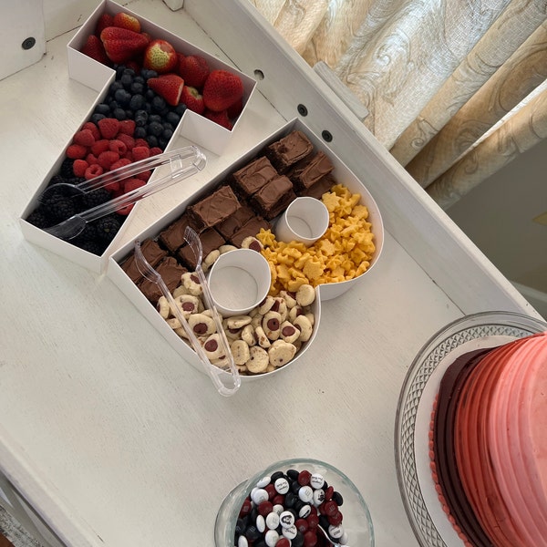 Fillable Letter/ Number Boxes With Lid 28cm/11 Charcuterie Fruit Tray ...