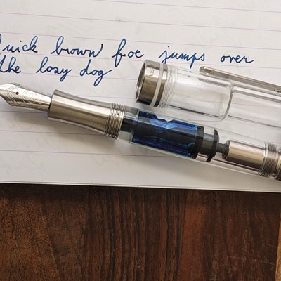 Asvine P36 Titanium Fountain Pen Piston Filling, Clear Transparent ...