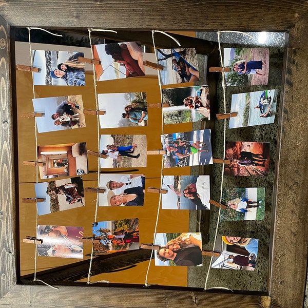 Rustic Clothespin Photo Display. Baby Shower Display. Wedding Photo ...