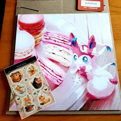 Pokemon Eeveelution Art Prints Desserts eevee, Vaporeon, Jolteon ...