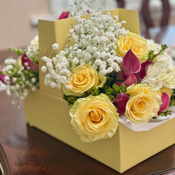 10 Sets Cake Flower Gift Boxes With 10 Pcs Small Clear Cake Boxes,for ...