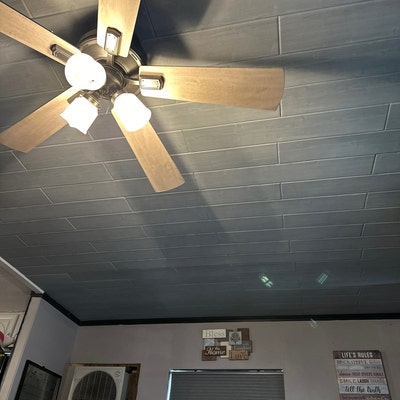 Styrofoam Ceiling Tiles to Cover Popcorn Ceiling. Easy DIY Installation ...