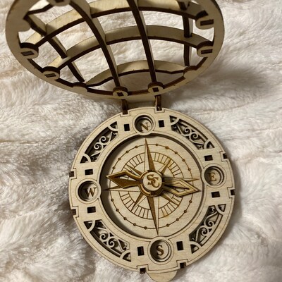 Santa Claus Compass SVG Laser Cut File, Christmas 3d Plywood Design ...