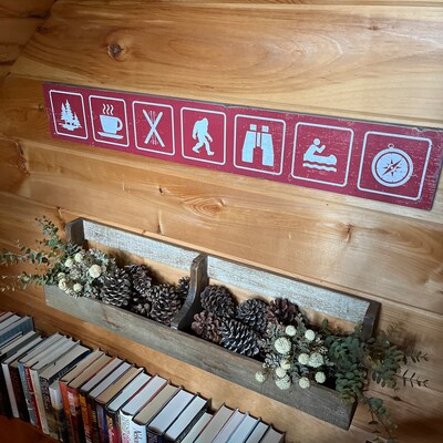 Beach Directional Sign, Rustic Wood Sign for Cottage or Beach House, A ...