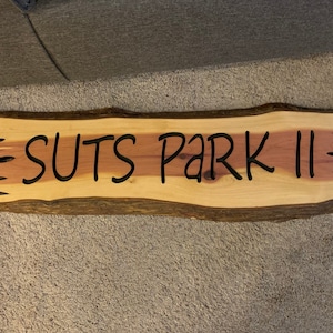 Live Edge Wood Sign Wooden Cedar Carve Cabin Outdoor - Etsy