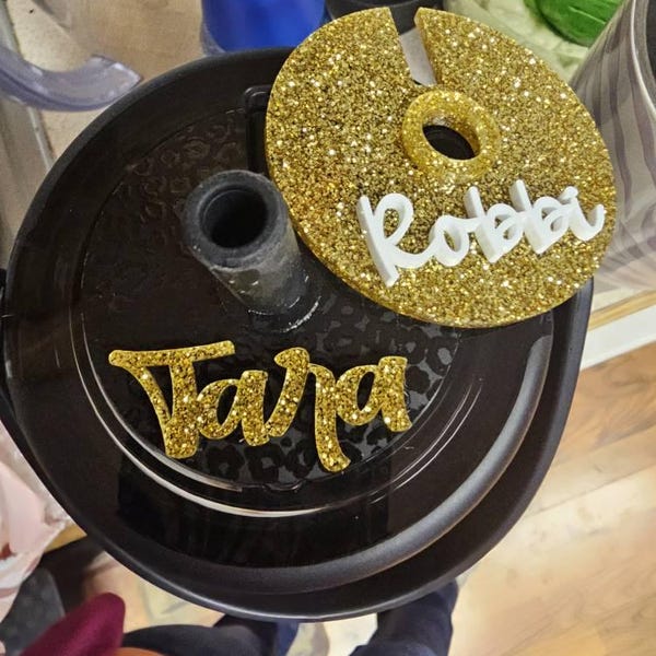 Custom Name Plate for Tumbler, Personalized Drinkware Accessory ...
