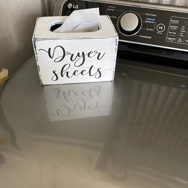 Dryer Sheets, Farmhouse, Large Dryer Sheets Box Cover, Fabric Softner ...