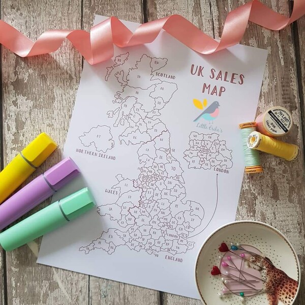 Europe Sales Tracking Map Sales Tracker Countries Map Labelled A4 PDF ...