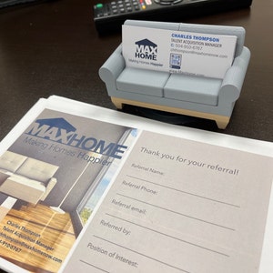 Couch/sofa Style Business Card Holder Loyalty Punch Card - Etsy