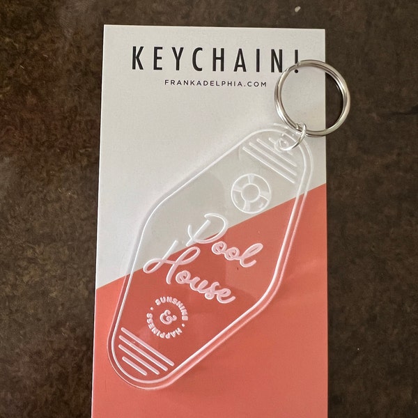 Custom House Keychain | Motel Keychain | Mountain House | Lake House ...