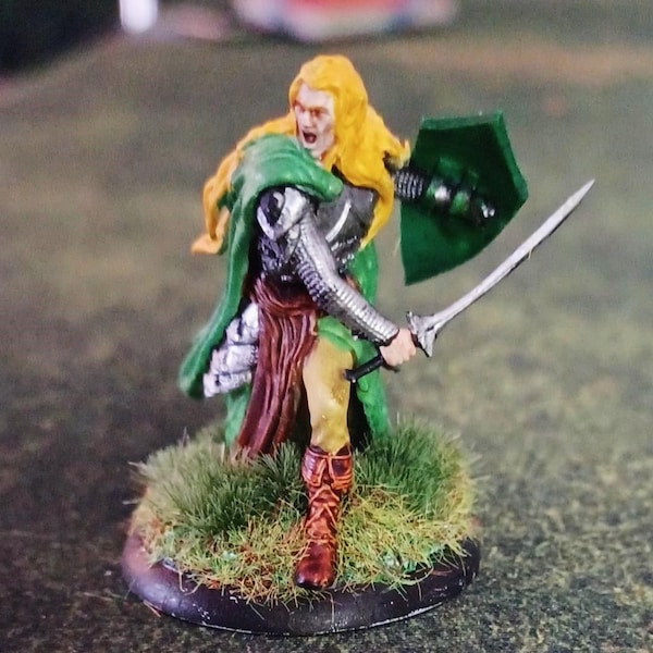 Elf Paladin Mini for Dnd Miniatures Fighter Mini Dnd Warrior Dnd Mini ...