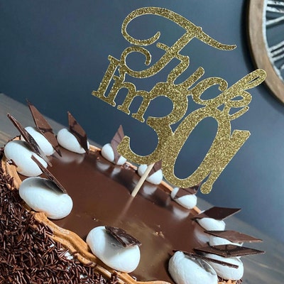 30 Cake Topper 30th Cake Topper 30th Birthday Party Decoration 30th ...