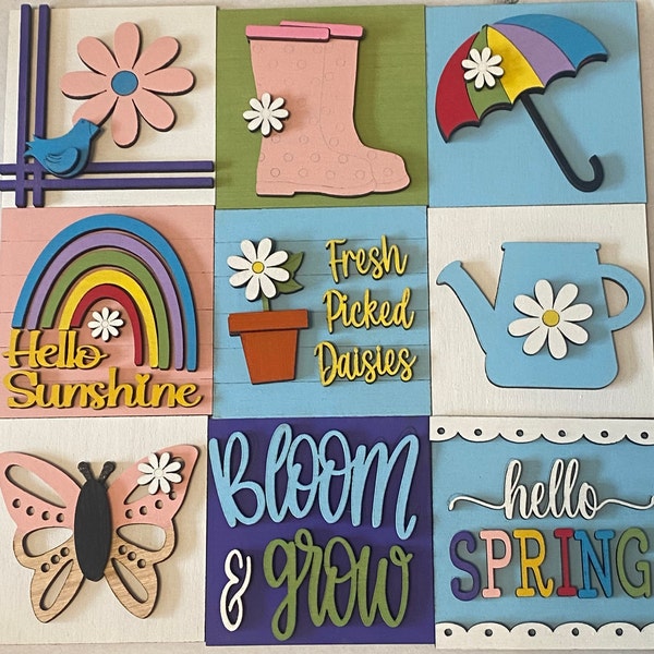 Spring Laser Cut Files | Spring Interchangeable Leaning Sign Bundle ...