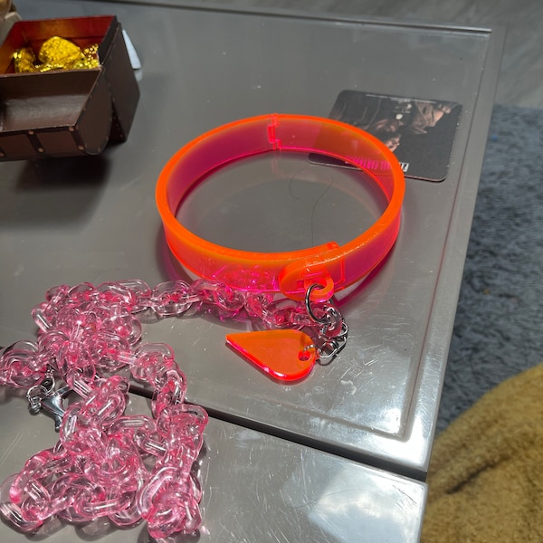 Hazbin Hotel Acrylic Vox Cosplay Collar With Acrylic Chain - Etsy