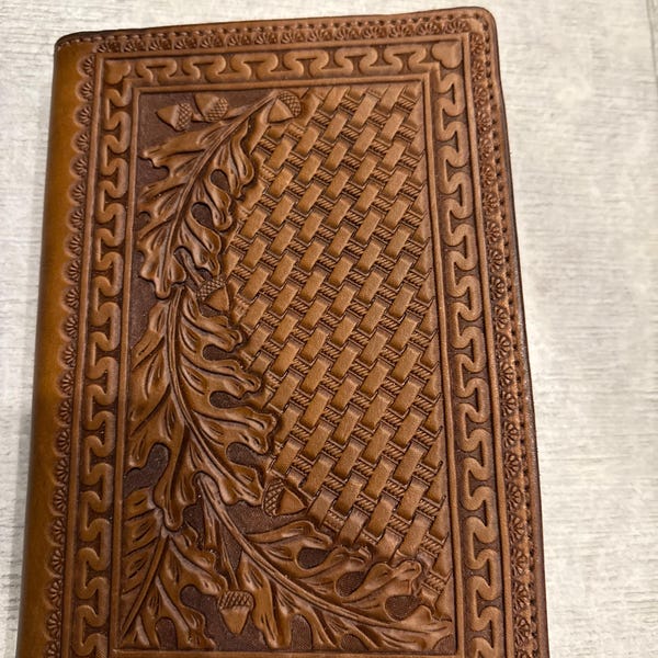 Hand Tooled Leather Day Planner - Etsy