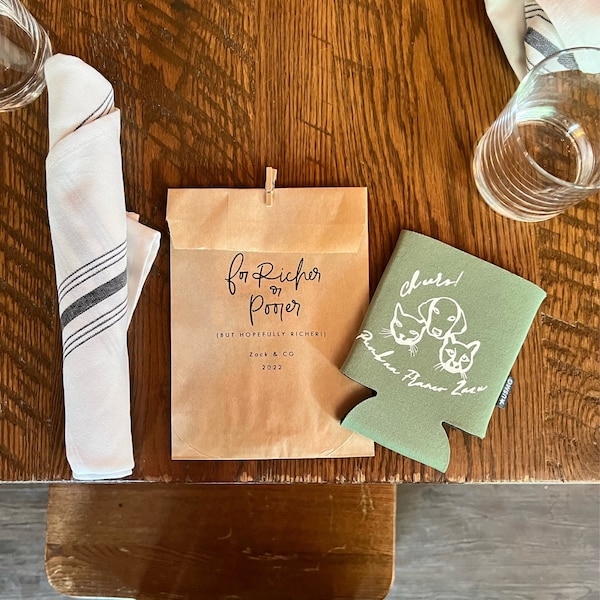 For Richer or Poorer Favor Bags || Wedding Scratchers Favor, Wedding ...