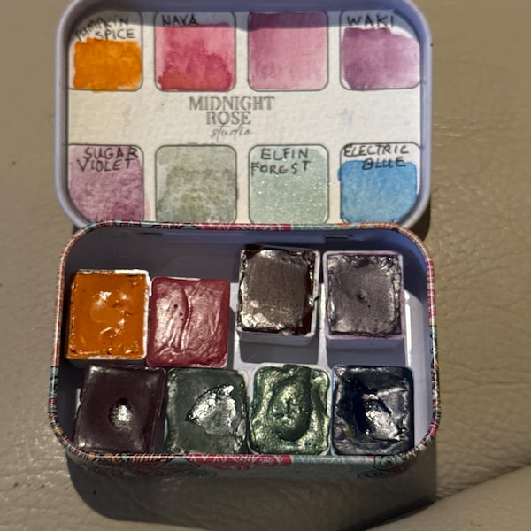 Handmade Earthy Granulating Watercolor Set – “garden” | 6 Super ...