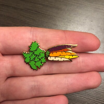 Rainbow Carrots Enamel Pin Vegetable Colorful Produce// Lapel Pin ...