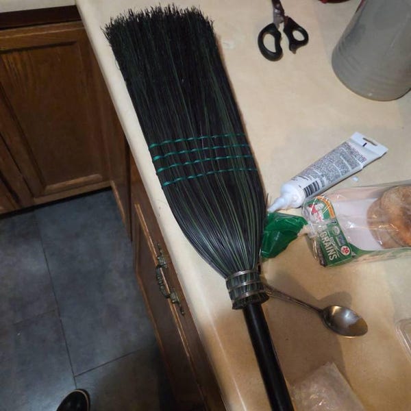 Magnificent Black Broom: Handcrafted Sorghum Broom With Color Splash - Etsy