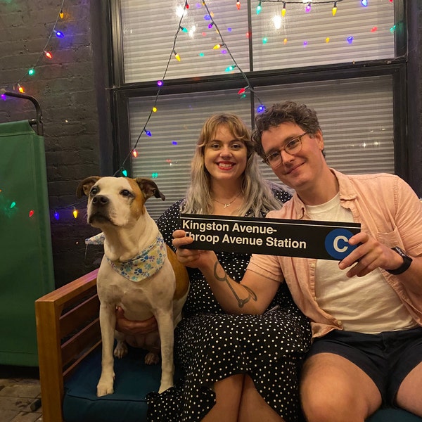 Kingston Avenue- Throop Avenue Station - New York City Subway Sign ...