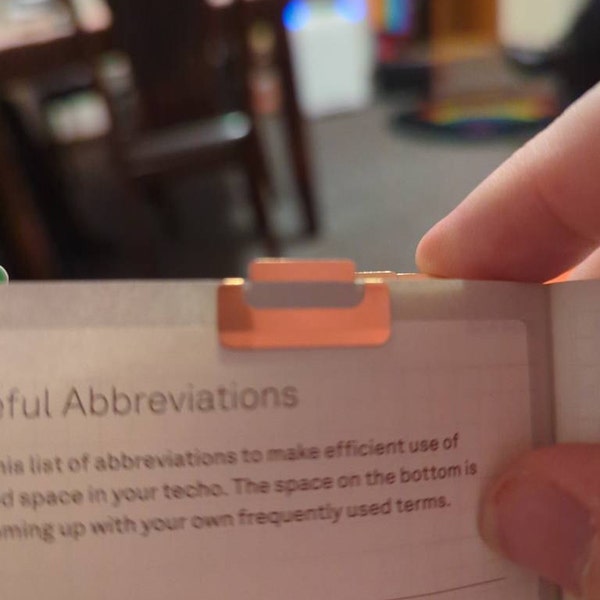 Midori Chiratto ROSE GOLD Metal Index Tabs Index Clips ORANGE Index ...