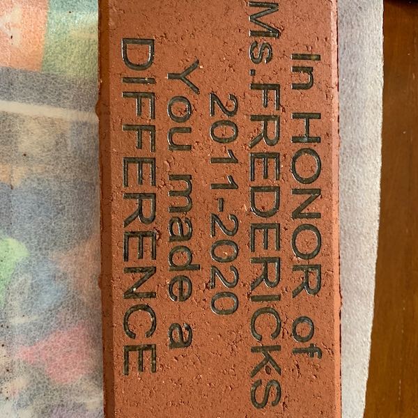Personalized Full Size Brick. Brick's Custom Engraved as a Memorial ...