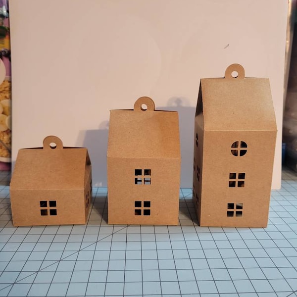 Village Gift Box SVG, Advent Box SVG, Favor Box SVG, Box Template ...