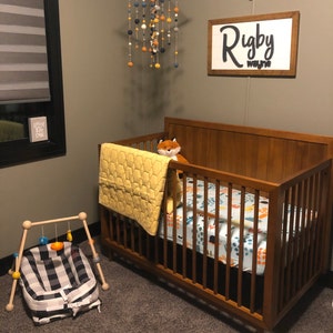 Baby Boy Nursery Sign Over the Crib Sign Custom Boy Sign - Etsy