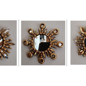 Small Accent Wall Mirror Set 3 Decorative Silver Mirror of - Etsy