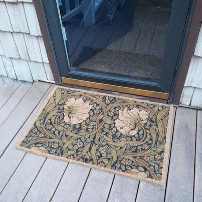 Spring Flowers Coir Doormat, Floral Front Door Decor, Floral Door Mat ...