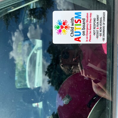 Child With Autism on Board Sticker Car Truck Window Vehicle Emergency ...