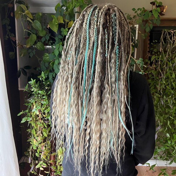 Men's Black Dreadlocks, Short Dreadlocks for Undercut, Synthetic Dreads ...