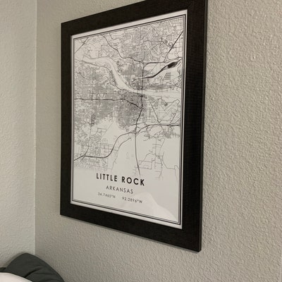 Little Rock Map Print Poster Canvas Arkansas Map Print Poster Canvas ...