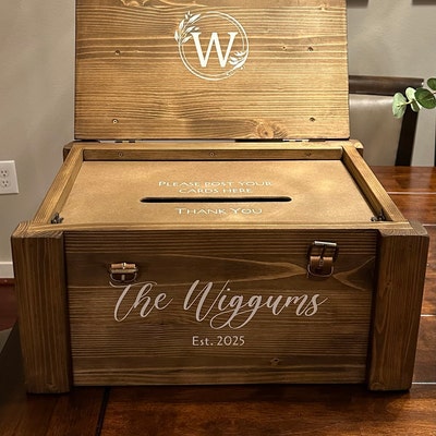 Wedding Card Box, Post Box, Keepsake Box, Treasure Chest, Wedding Card ...