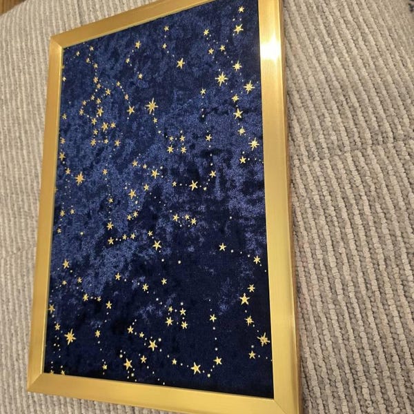 Gold Frame Celestial Velvet 8"x12" Pinboard - Etsy