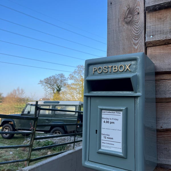 White ER Postal Front Post Box - Etsy