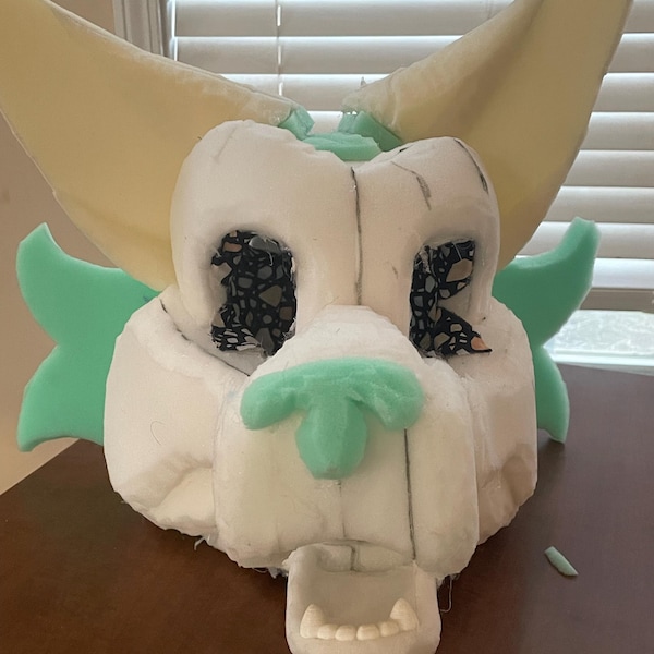 Shark/dragon Fursuit Head Base 3d Print File Only - Etsy