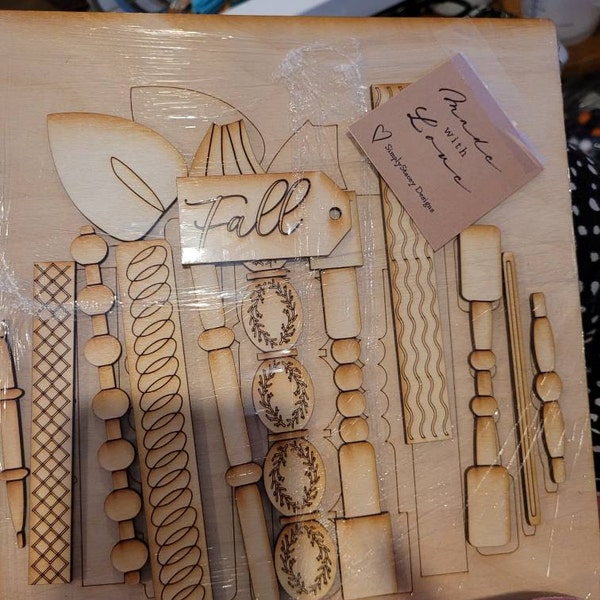 Farmhouse Barn and Animal DIY Craft Kit - Wooden Craft Kit, Unfinished ...