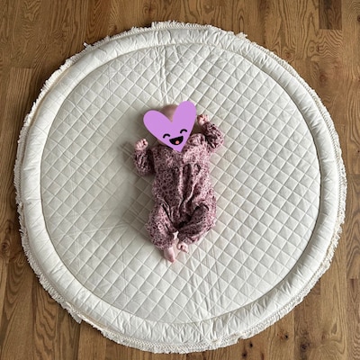 ON SALE Fox in the Woods Deer and Dot Baby Roundies Round Rug Tummy ...