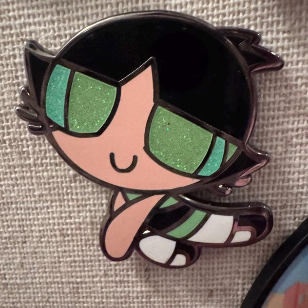Pink and Blush Power Girl Enamel Pin | Y2K Themed Pin | Kawaii Pin ...