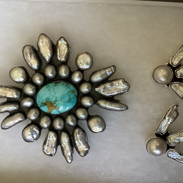 Navajo Artisan-tyler BROWN-3 Panel-lapis Cluster 2" Width Sterling Cuff ...