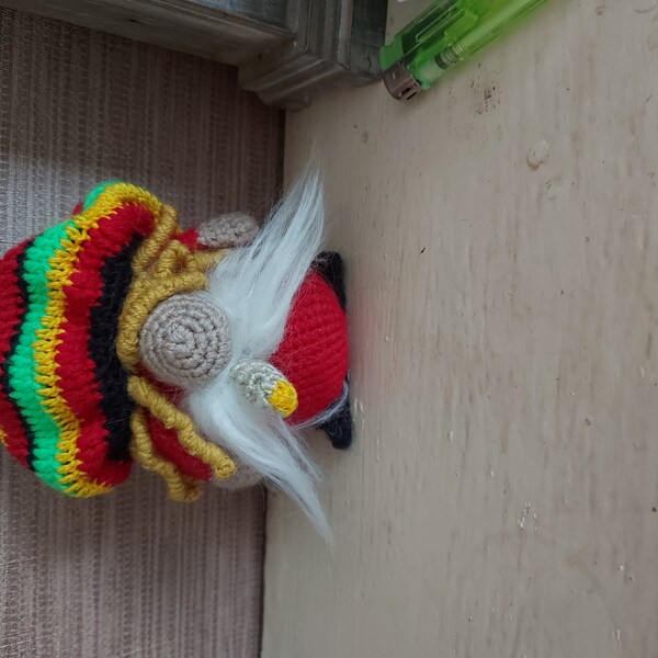 Crochet Rasta Gnome Pattern PDF Smoker Amigurumi Pattern Green Yellow ...