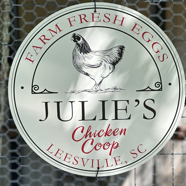Farm Fresh Eggs Sign, Custom Chicken Sign, Custom Farm Sign, Chicken ...