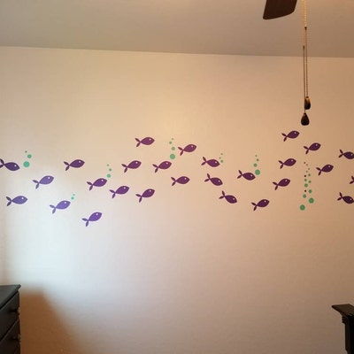 Fish Wall Decals School of Fish Decals Under the Sea Wall Decals Sea ...