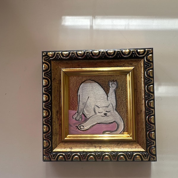 A Seagull Stealing a French Fry Oil Painting Framed 2x2 the Seagull ...